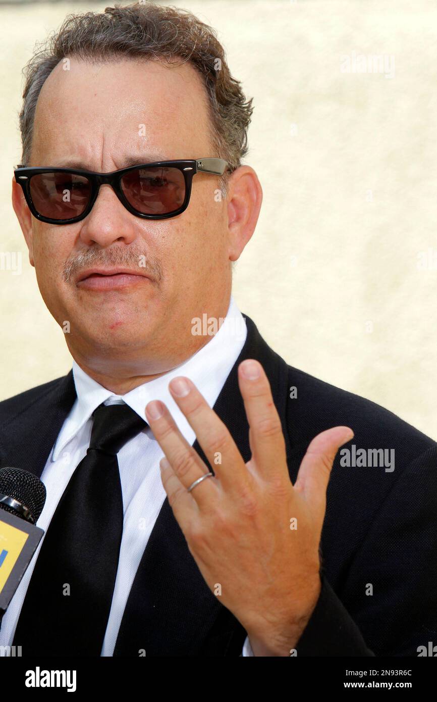 Actor Tom Hanks arrives at the Michael Clarke Duncan Memorial Service ...