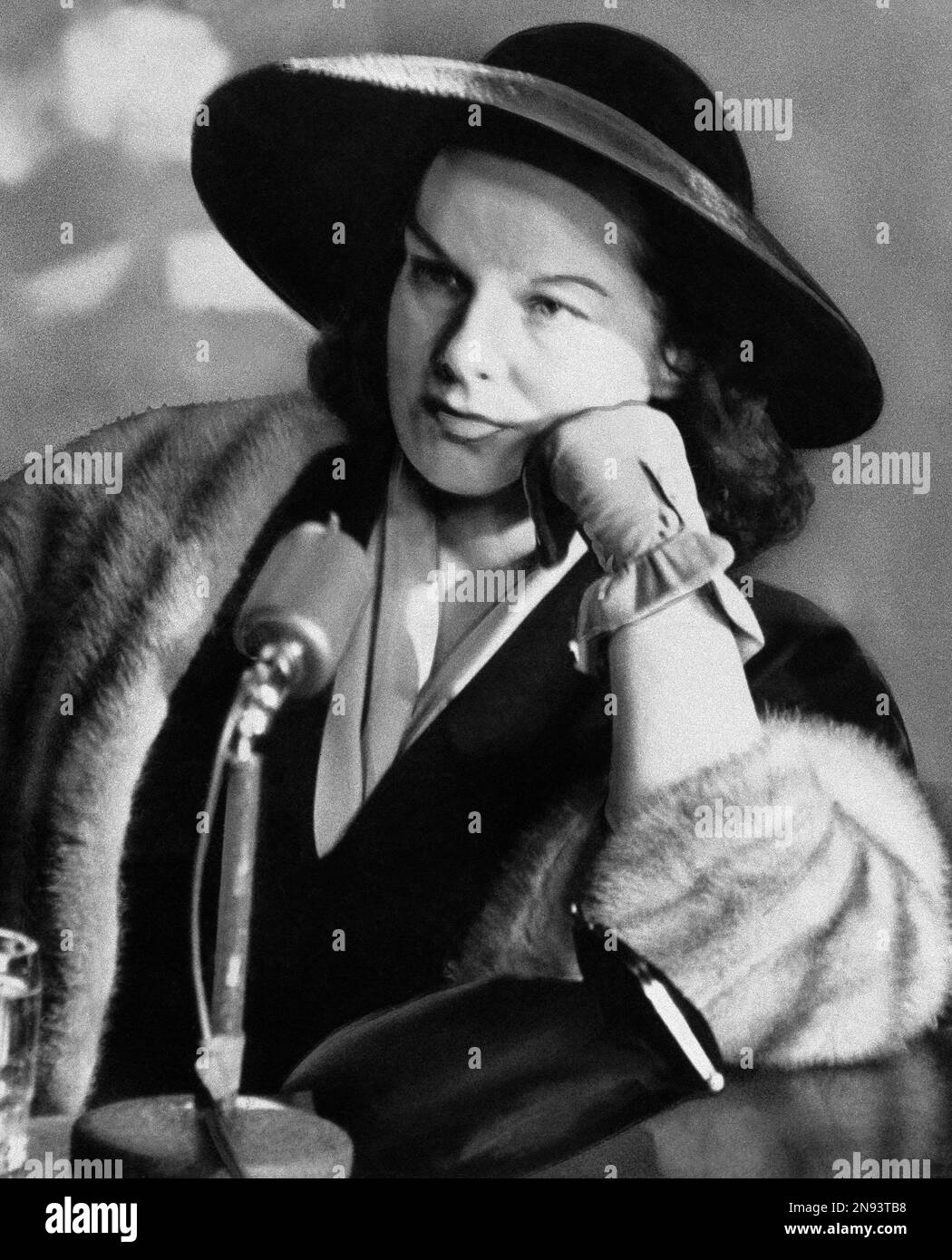 Mink-bedecked Virginia Hill Hauser, one-time girl friend of slain ...