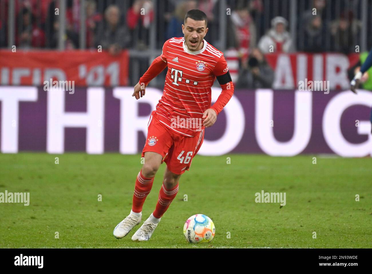 Munich, Germany. 11th Feb, 2023. Arijon IBRAHIMOVIC (FC Bayern Munich), action, individual ...