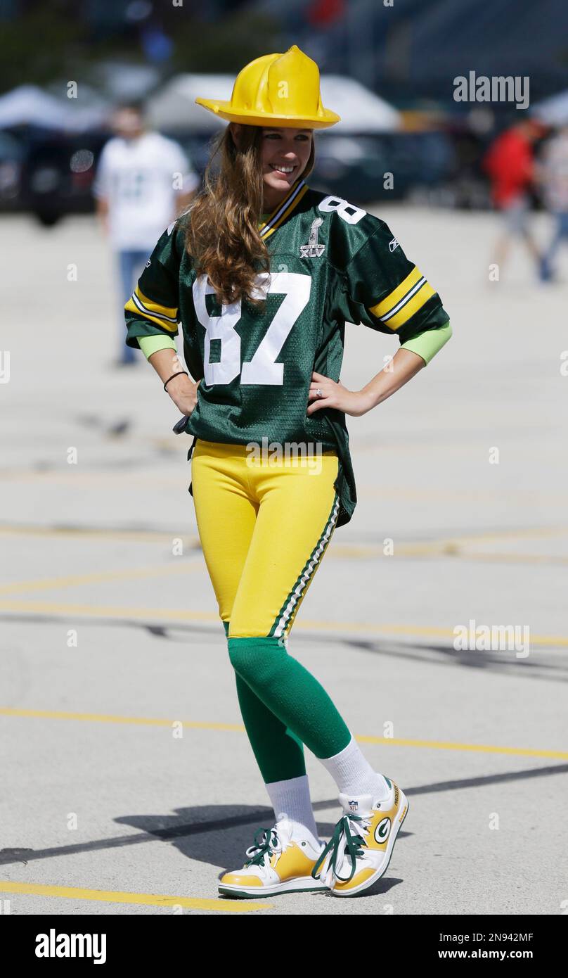 Holly Nelson is seen in the parking lot of Lambeau Field before an NFL ...