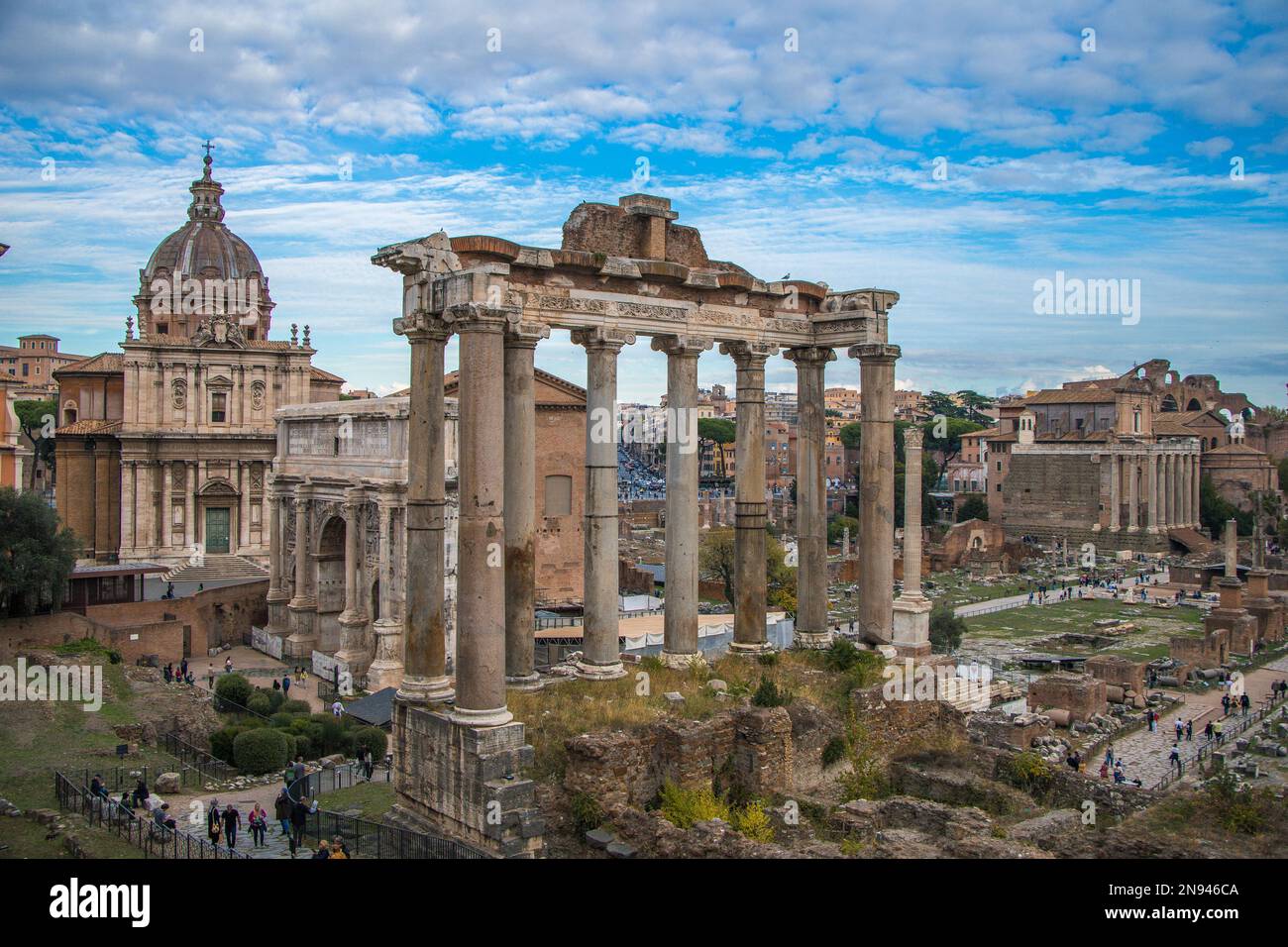 The Temple of Saturn (Latin: Templum Saturni or Aedes Saturni; Italian ...