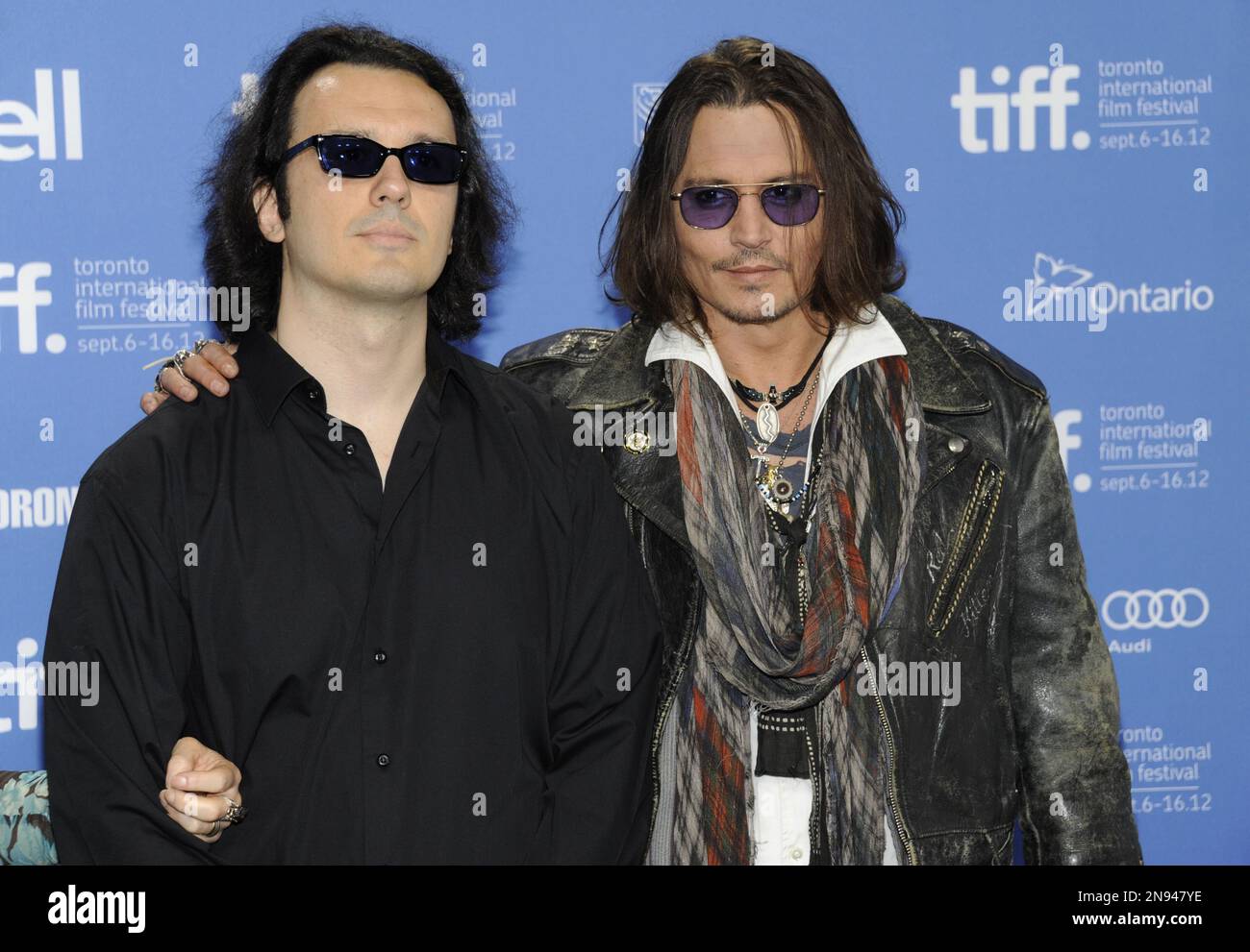 From left, producer Damien Echols and actor Johnny Depp participate in ...
