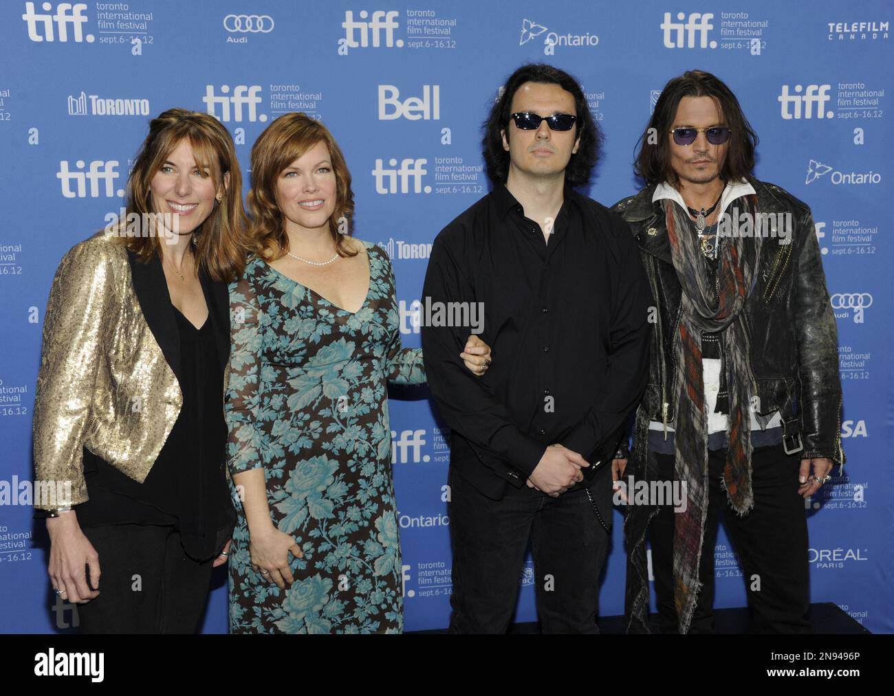 From left, director Amy Berg, producer Lorri Davis, producer Damien ...