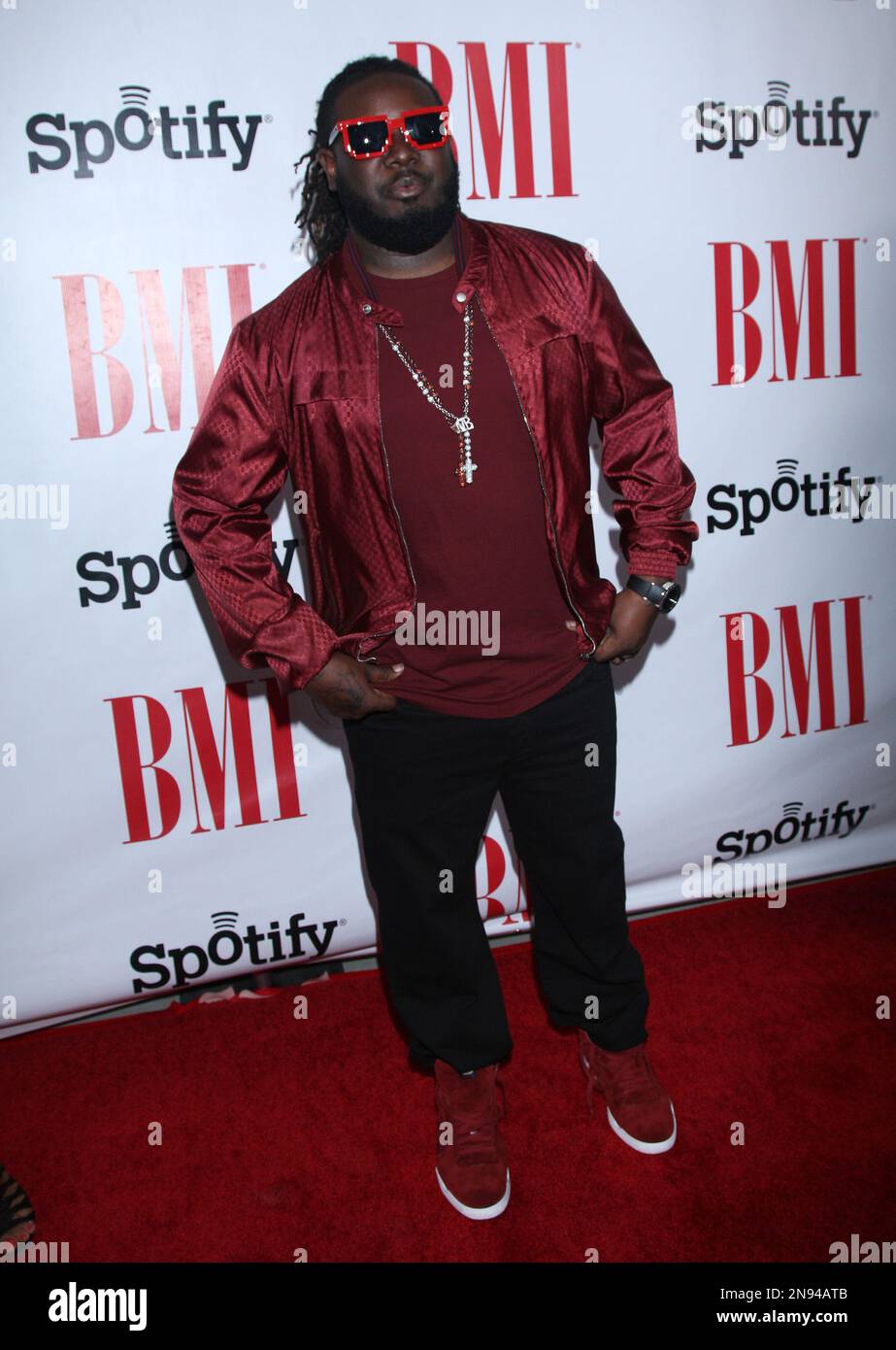 T-Pain arrives at the BMI Urban Awards honoring Mariah Carey held at ...