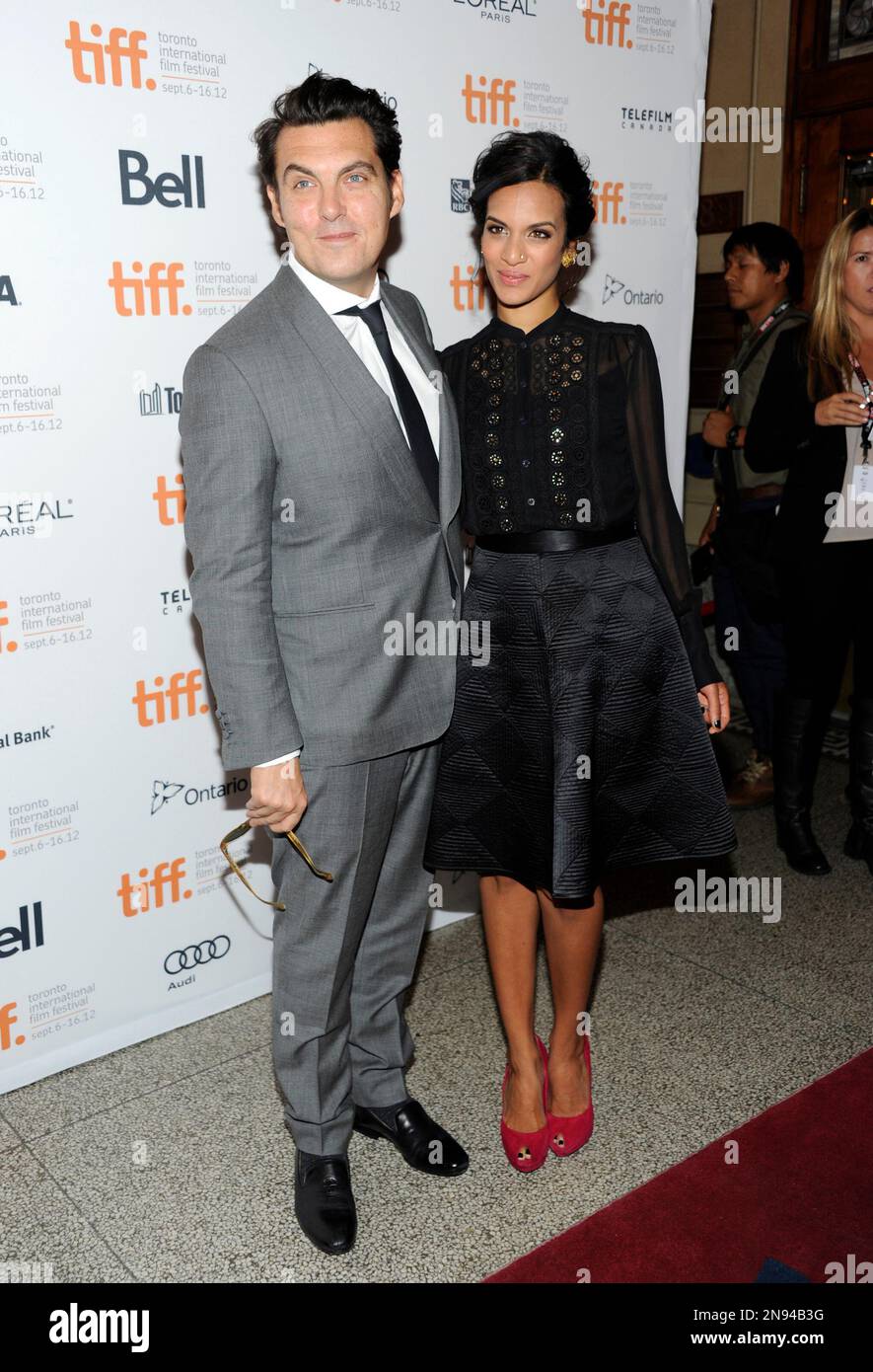 Director Joe Wright and wife Anoushka Shankar attend the premiere of ...