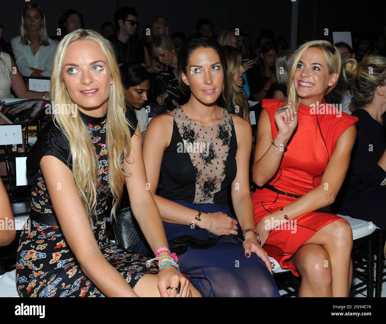 Virginie, from left, Prisca and Jenna Courtin-Clarins attend the Jason ...