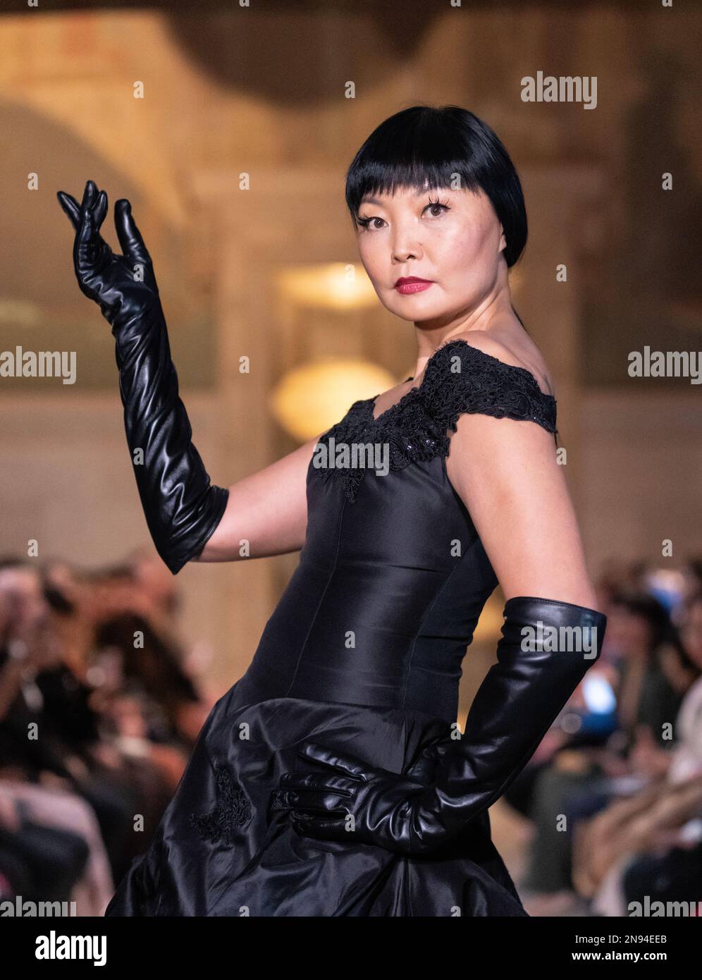 Irina Pantaeva walks runway for Malan Breton collection Fantome show ...