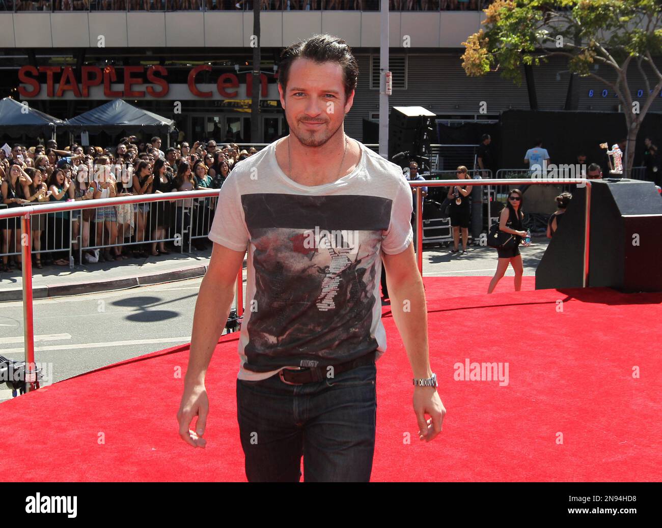Ian Bohen arrives at the MTV Video Music Awards on Thursday, Sept. 6 ...