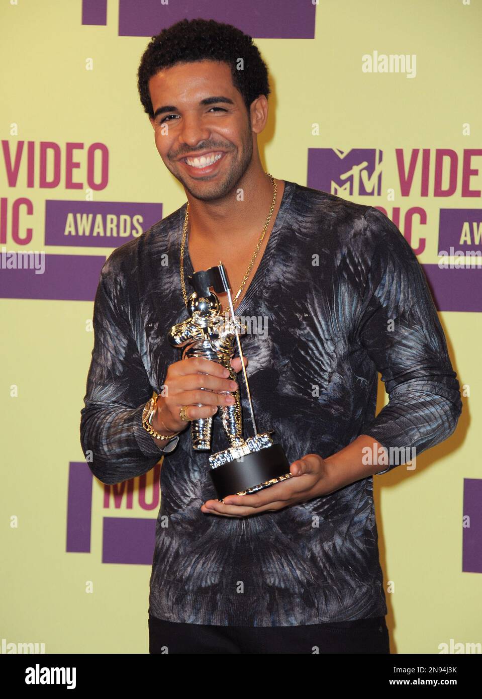 Drake backstage at the MTV Video Music Awards on Thursday, Sept. 6 ...