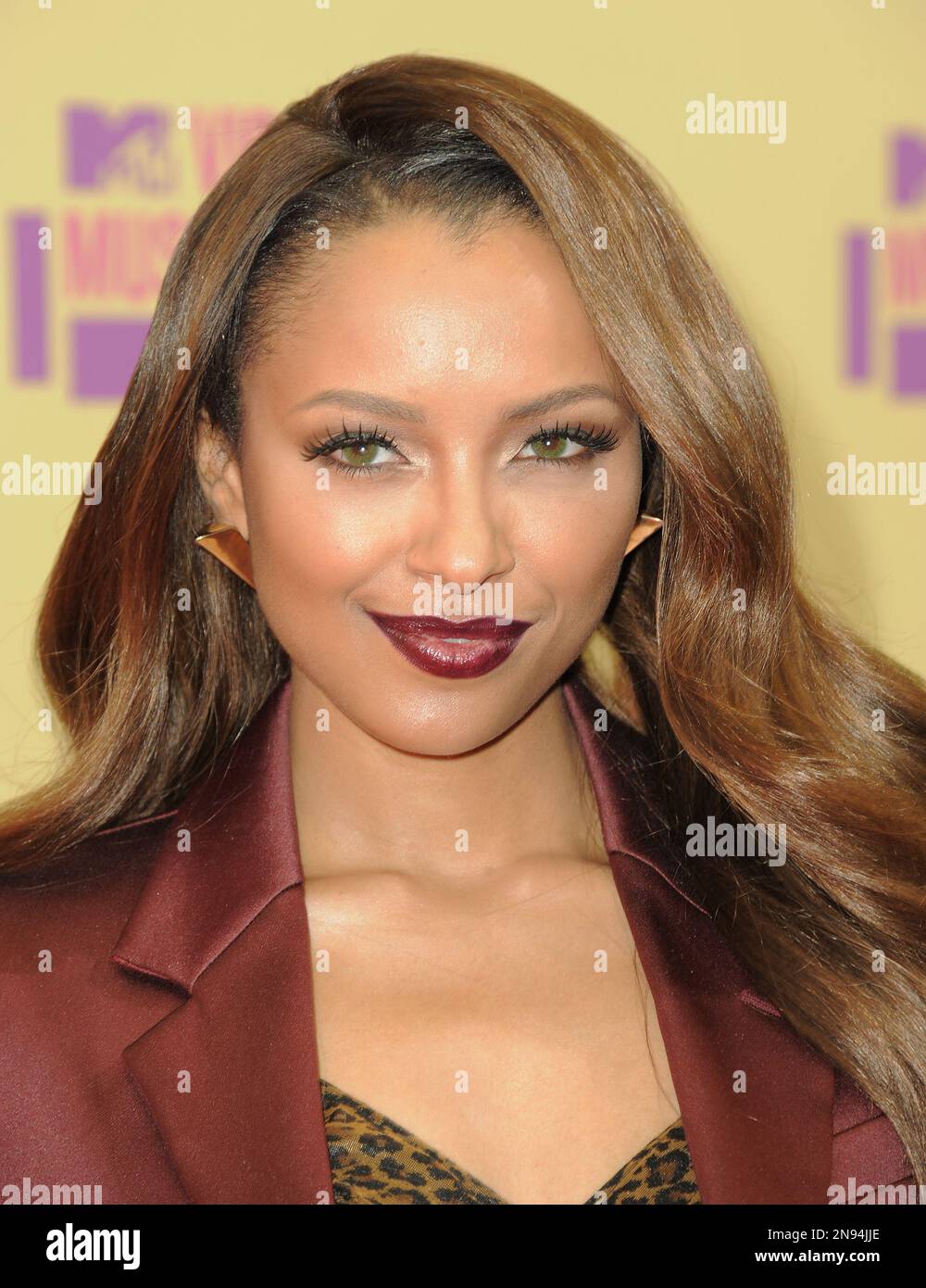 Kat Graham arrives at the MTV Video Music Awards on Thursday, Sept. 6 ...