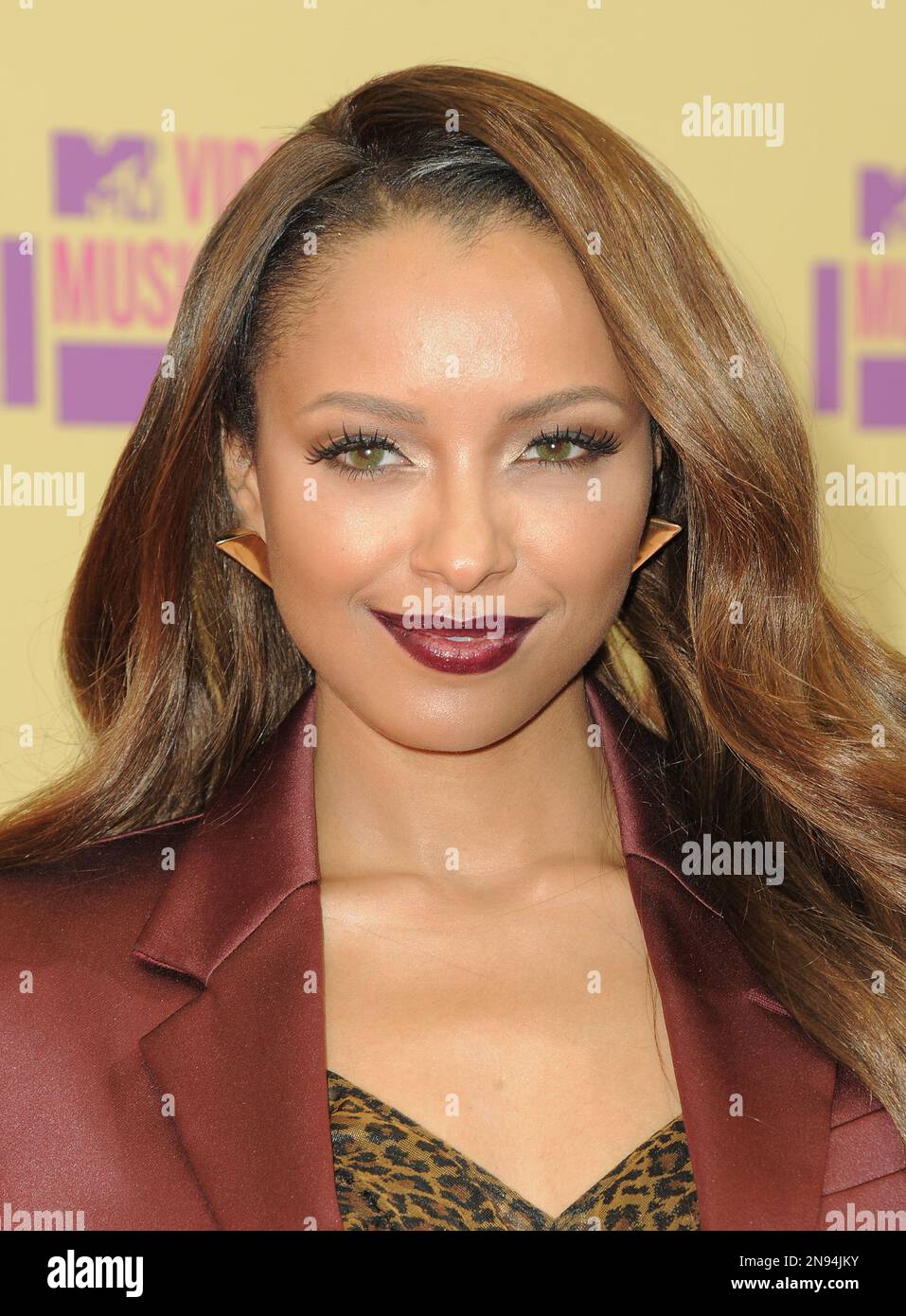 Kat Graham arrives at the MTV Video Music Awards on Thursday, Sept. 6 ...