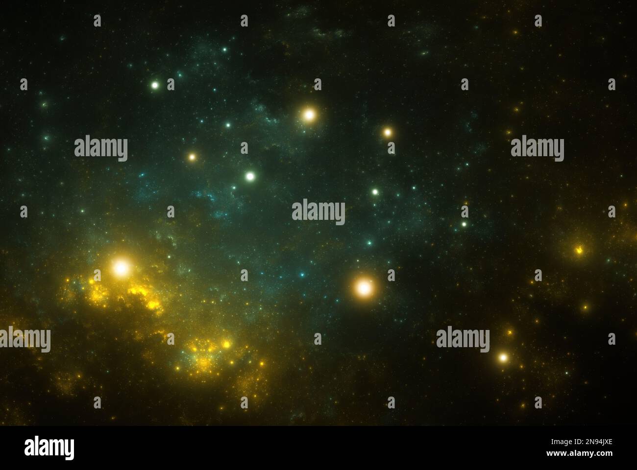 Open cluster of stars in the centre of the giant nebula. 3D illustration Stock Photo - Alamy