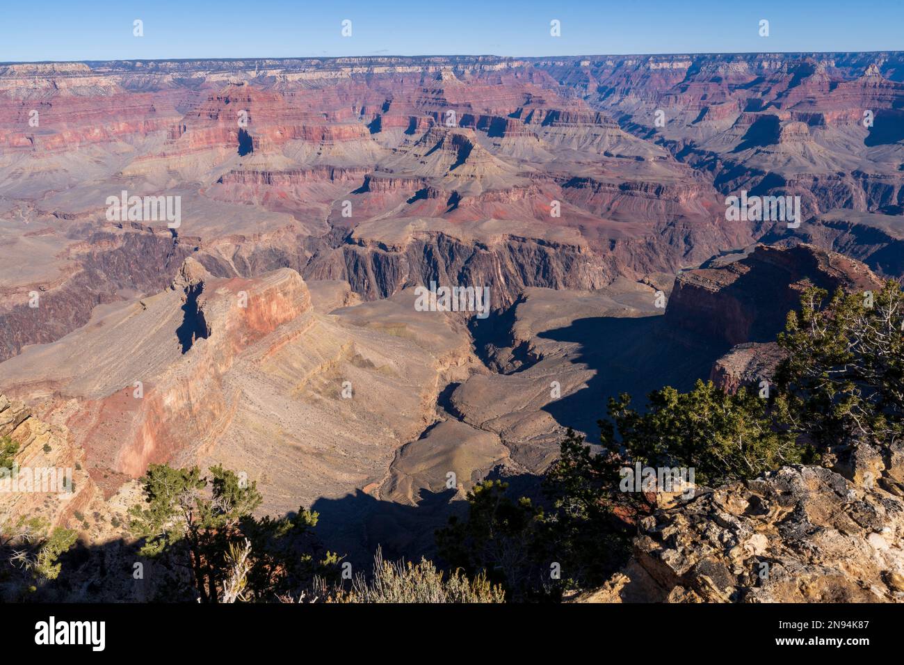 An aerial shot of the landmarks of Grand Canyon, Arizona, USA Stock ...