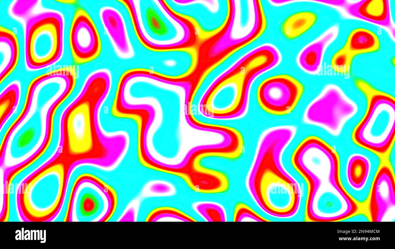 3d illustration colordul water pattern, texture. abstract chaotic pop ...