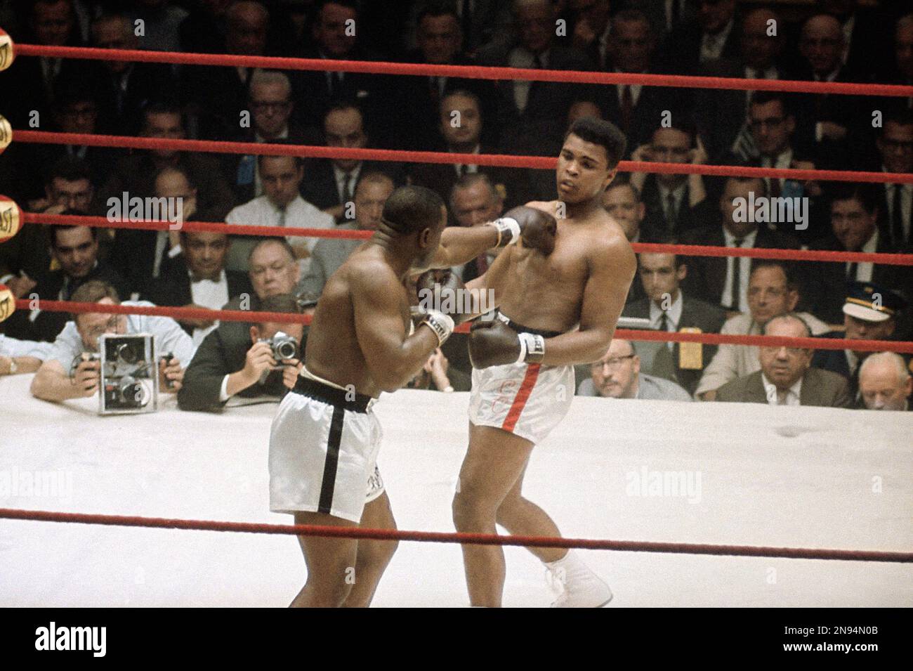 Muhammad Ali (Formerly Cassius Clay) in action against Sonny Liston ...
