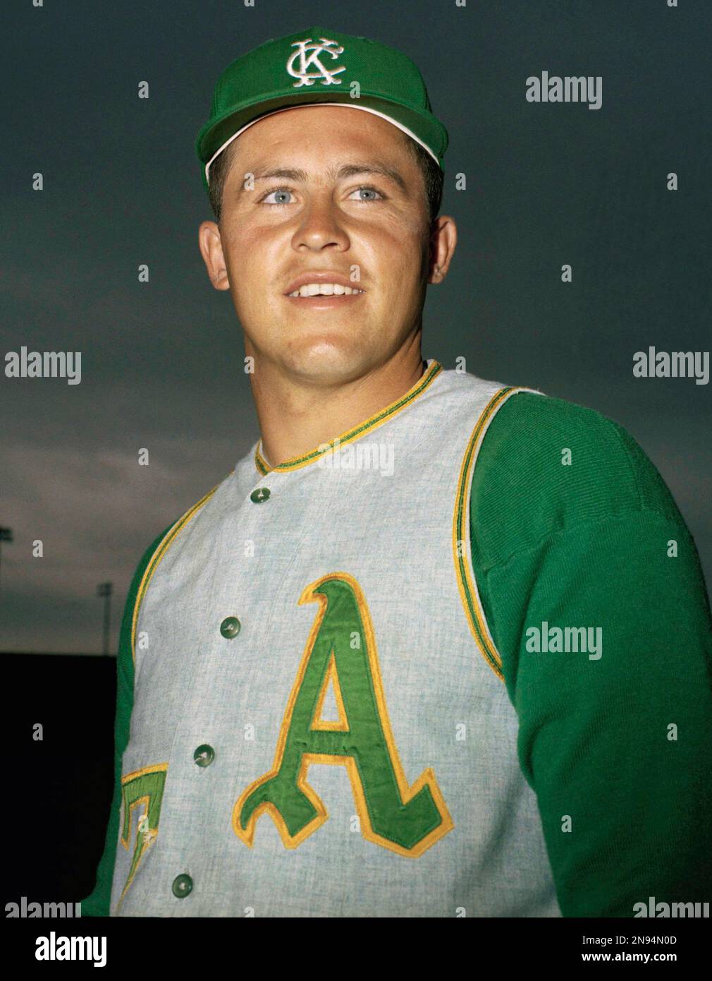 Jim ' Catfish' Hunter, right hand pitcher for the Kansas City Athletics ...