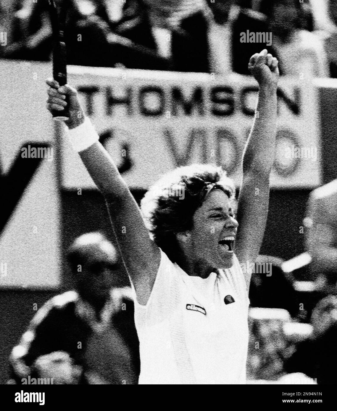Chris Evert-Lloyd bursts with joy after defeating fellow American ...