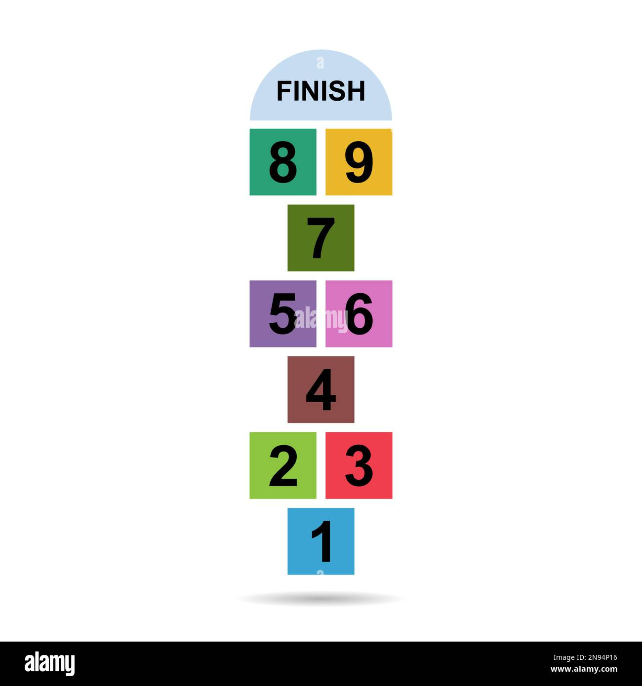 Hopscotch vector vectors hi-res stock photography and images - Alamy