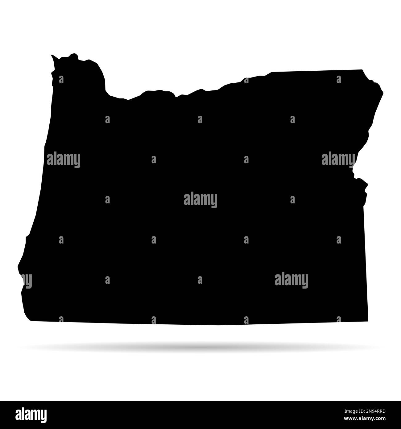 Oregon map shape, united states of america. Flat concept icon symbol ...