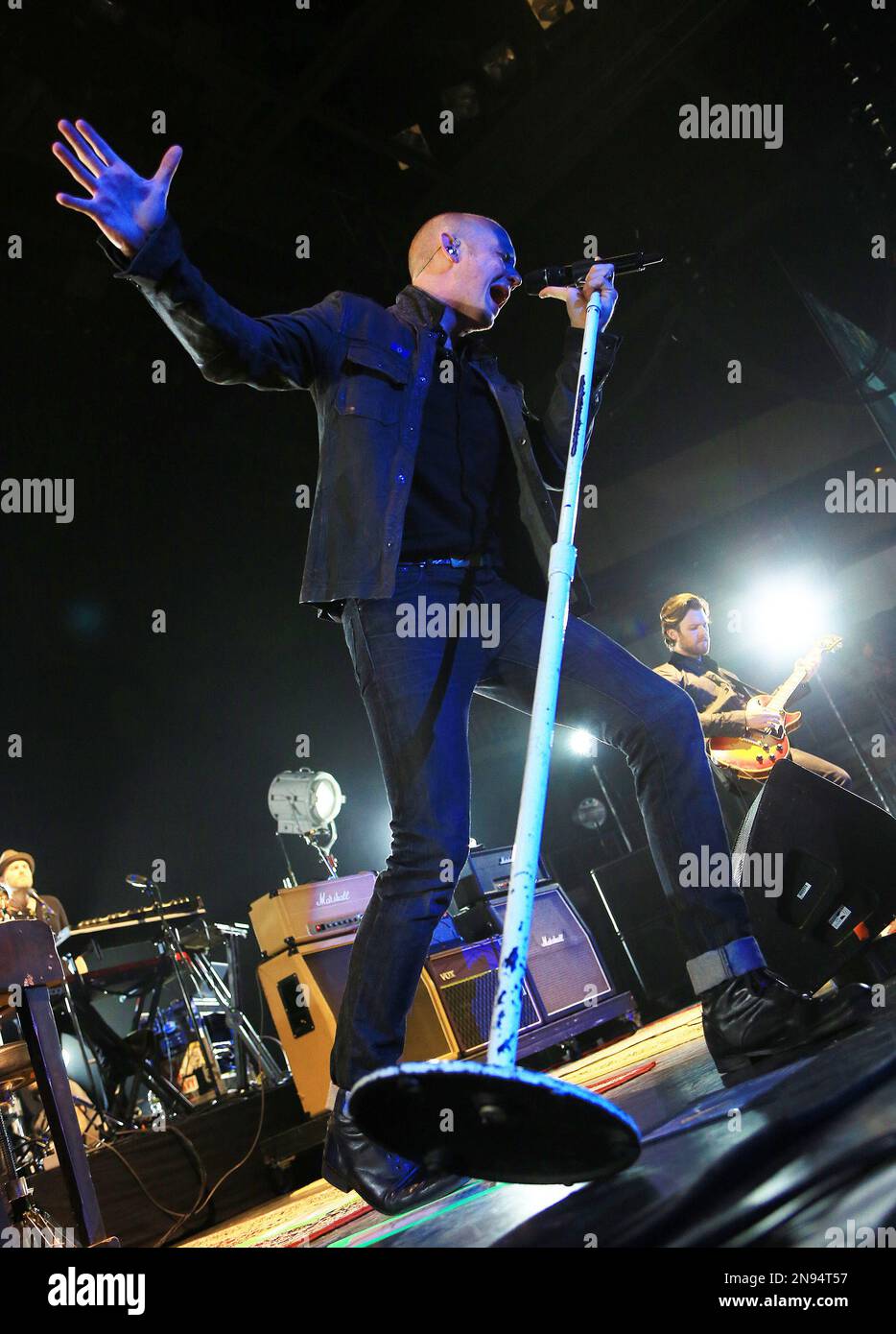 Singer Isaac Slade of The Fray performs at the Independence Events ...