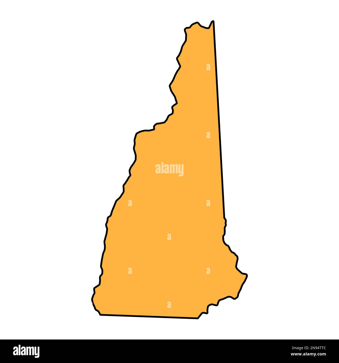 New Hampshire map, united states of america. Flat concept icon symbol ...