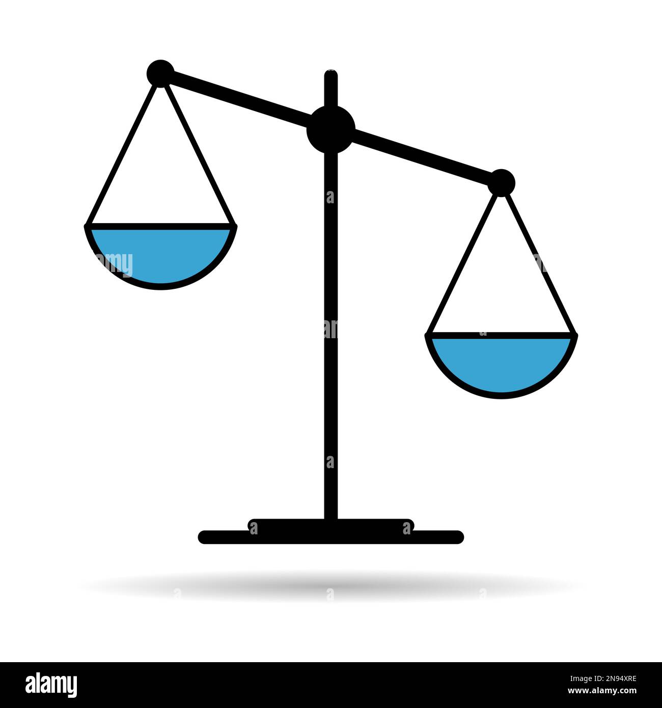 Scale equal shadow icon, lawyer crime web sign, protection balance ...