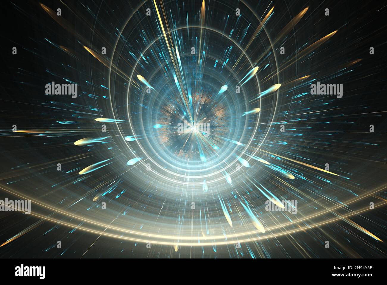 Time warp, traveling in space. SpaceTime traveling concept. Physical ...