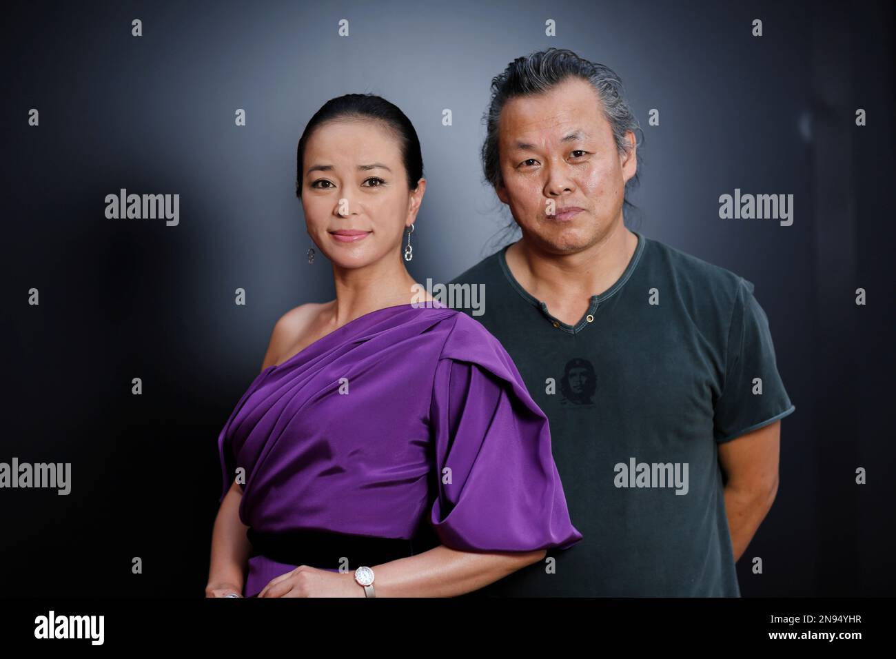 Actress CHO Min-soo, left, and director KIM Ki-duk pose for portraits ...