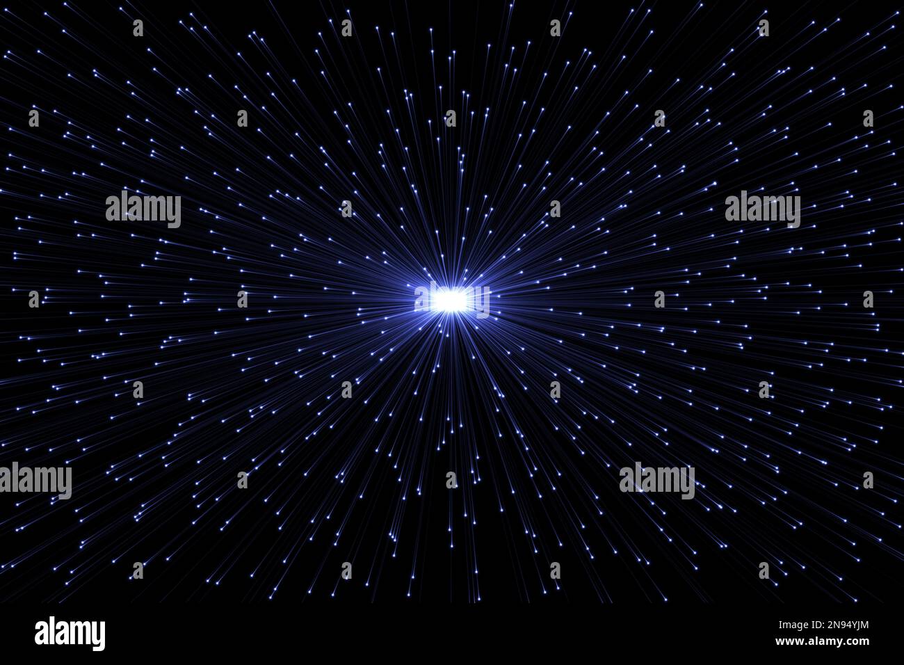 Blue energetic particles explosion. 3D illustration Stock Photo - Alamy