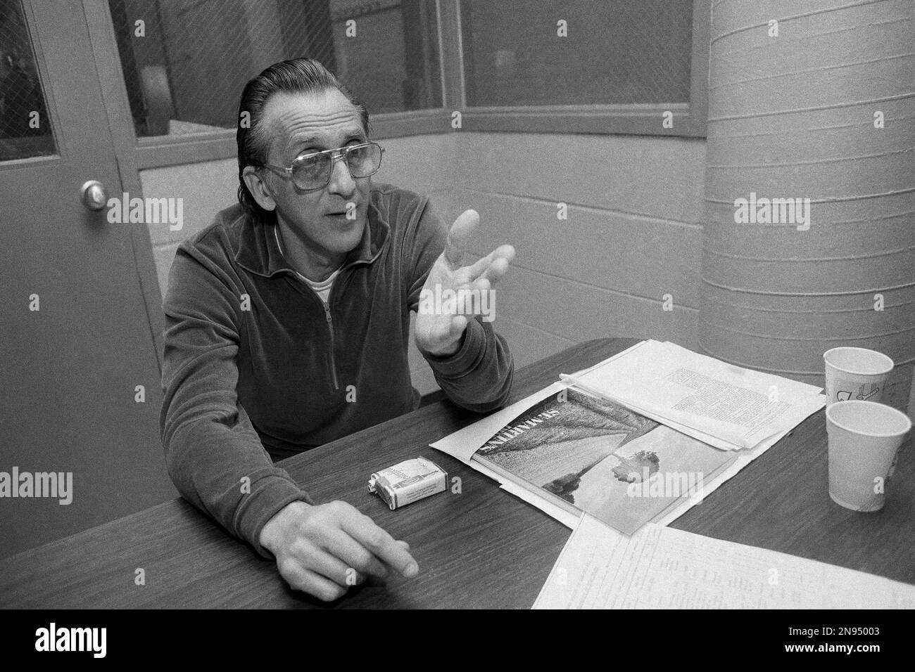 Prison lawyer Jerry "The Jew" Rosenberg shown during an interview with ...