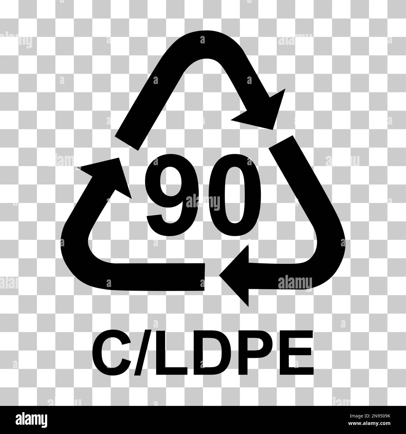 Composite symbol, ecology recycling sign isolated on white background ...