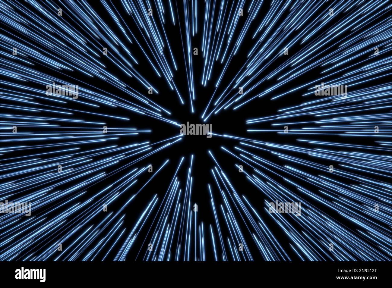 Hyper speed particles tunnel. 3D illustration Stock Photo - Alamy