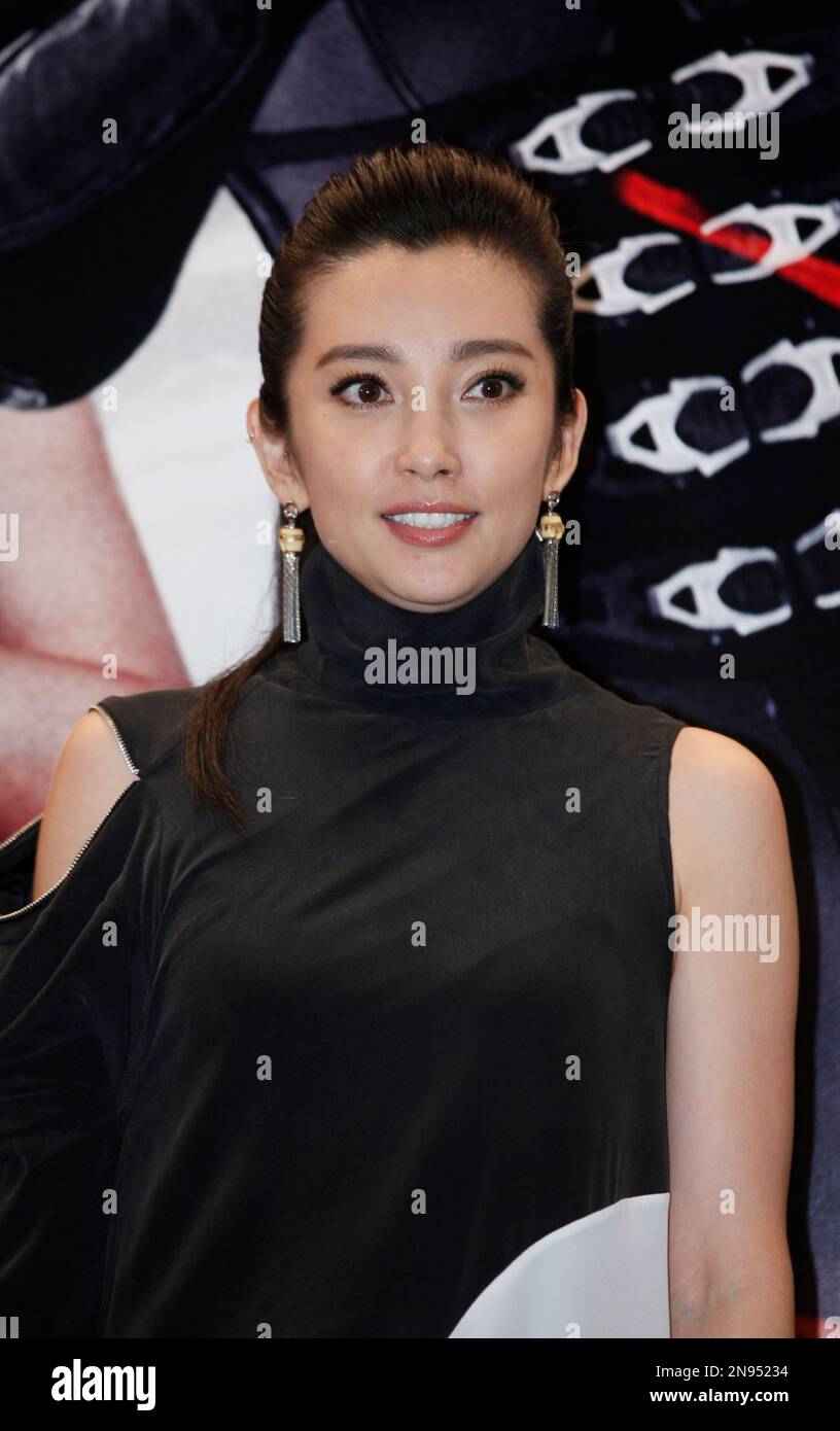 Chinese actress Li Bingbing poses during an event to promote her latest ...