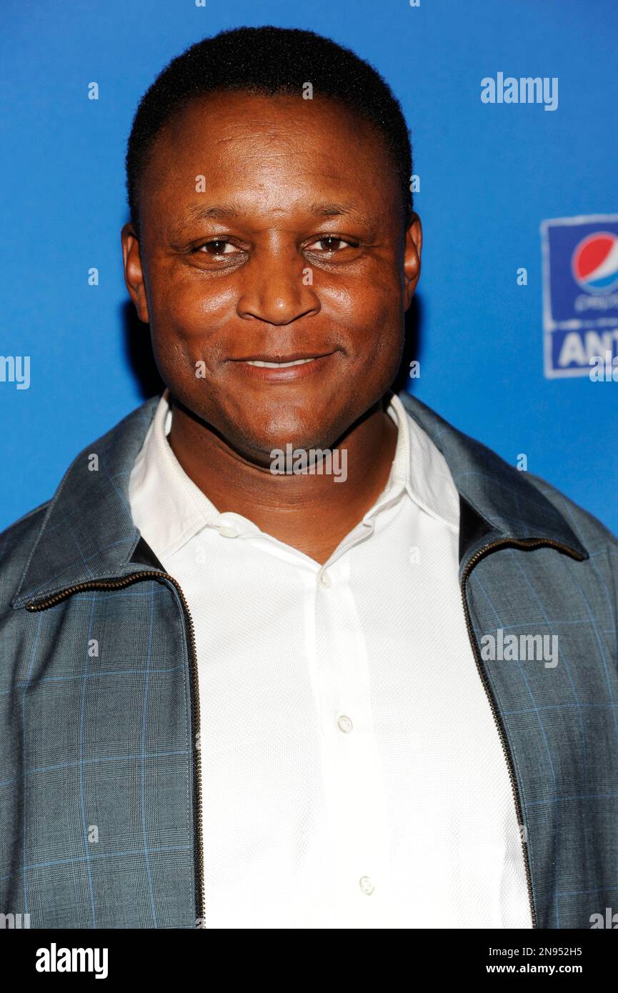 Barry Sanders arrives at the Pepsi NFL Anthems Kickoff Eve on Tuesday ...