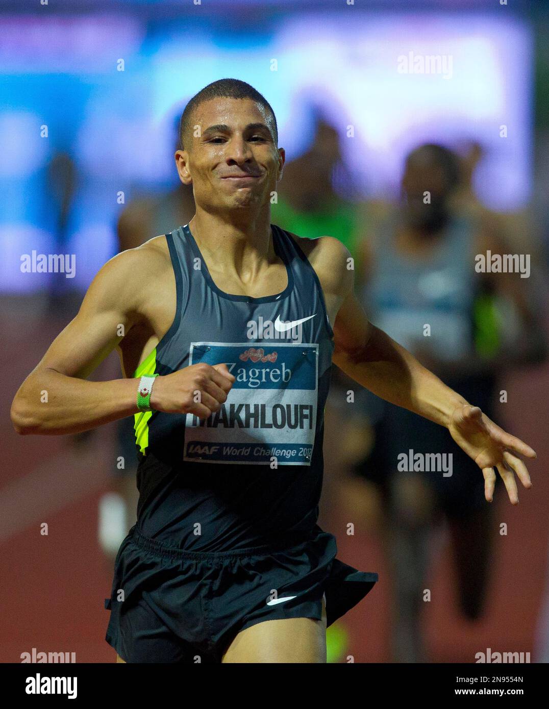 Taoufik Makhloufi of Algeria competes in the Men's 1,500m during the ...