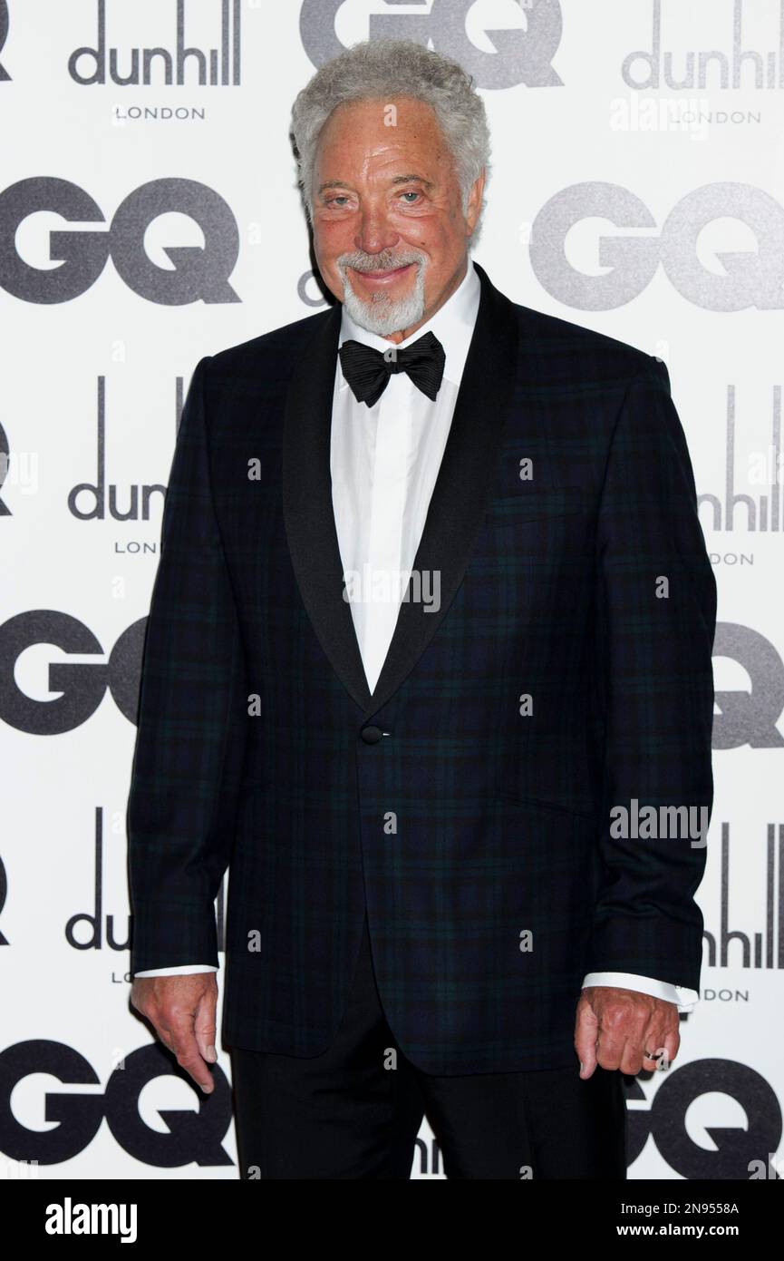 British singer Tom Jones arrives for the GQ Men of the Year Awards at a ...