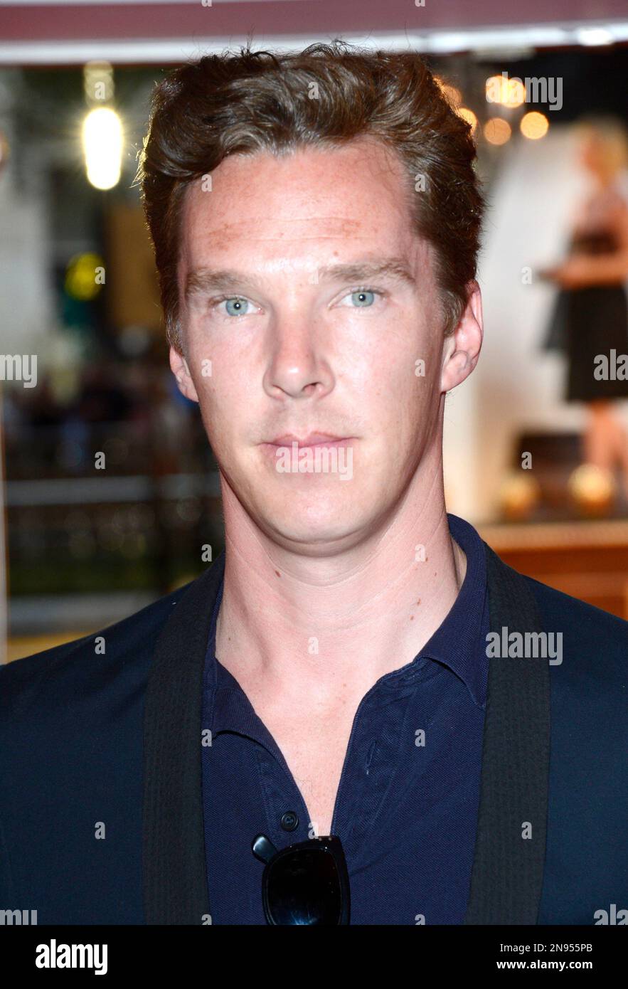 Benedict Cumberbach poses at Anna Karenina World Premiere at Odeon West ...