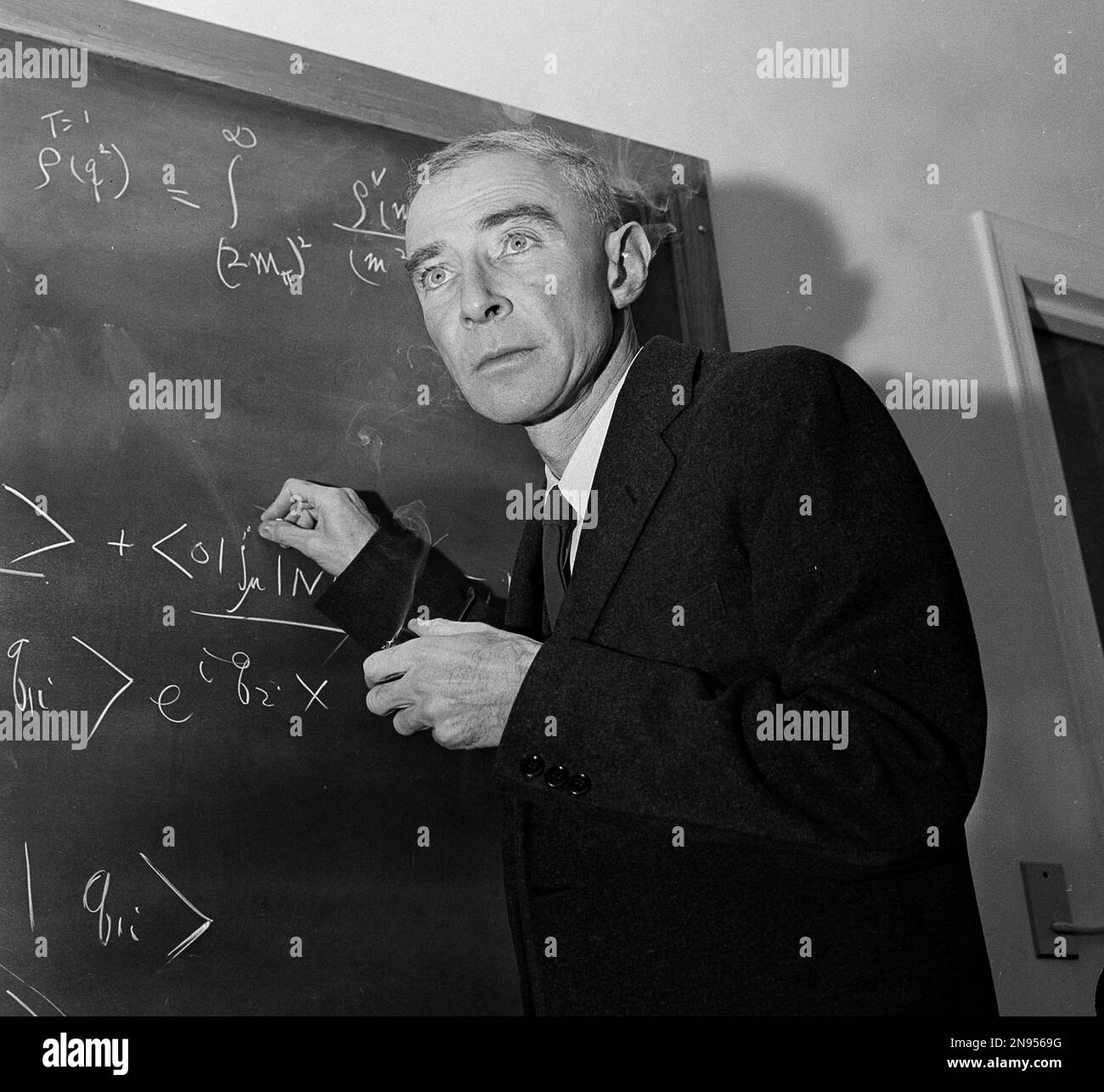 Dr. J. Robert Oppenheimer, creator of the atom bomb, is shown at his ...