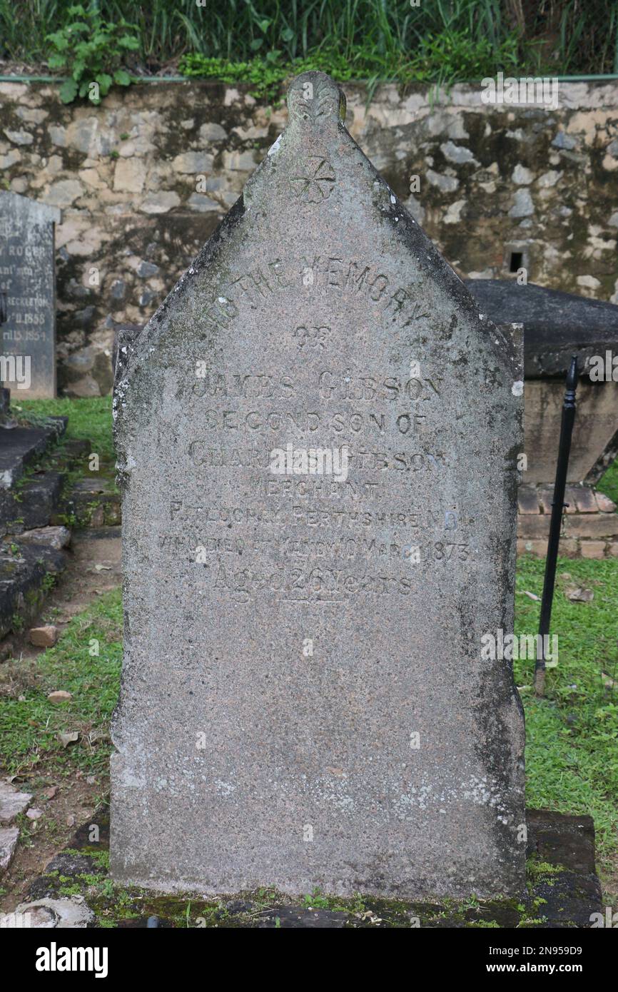 British Garrison Cemetery / Kandy Garrison Cemetery Stock Photo - Alamy