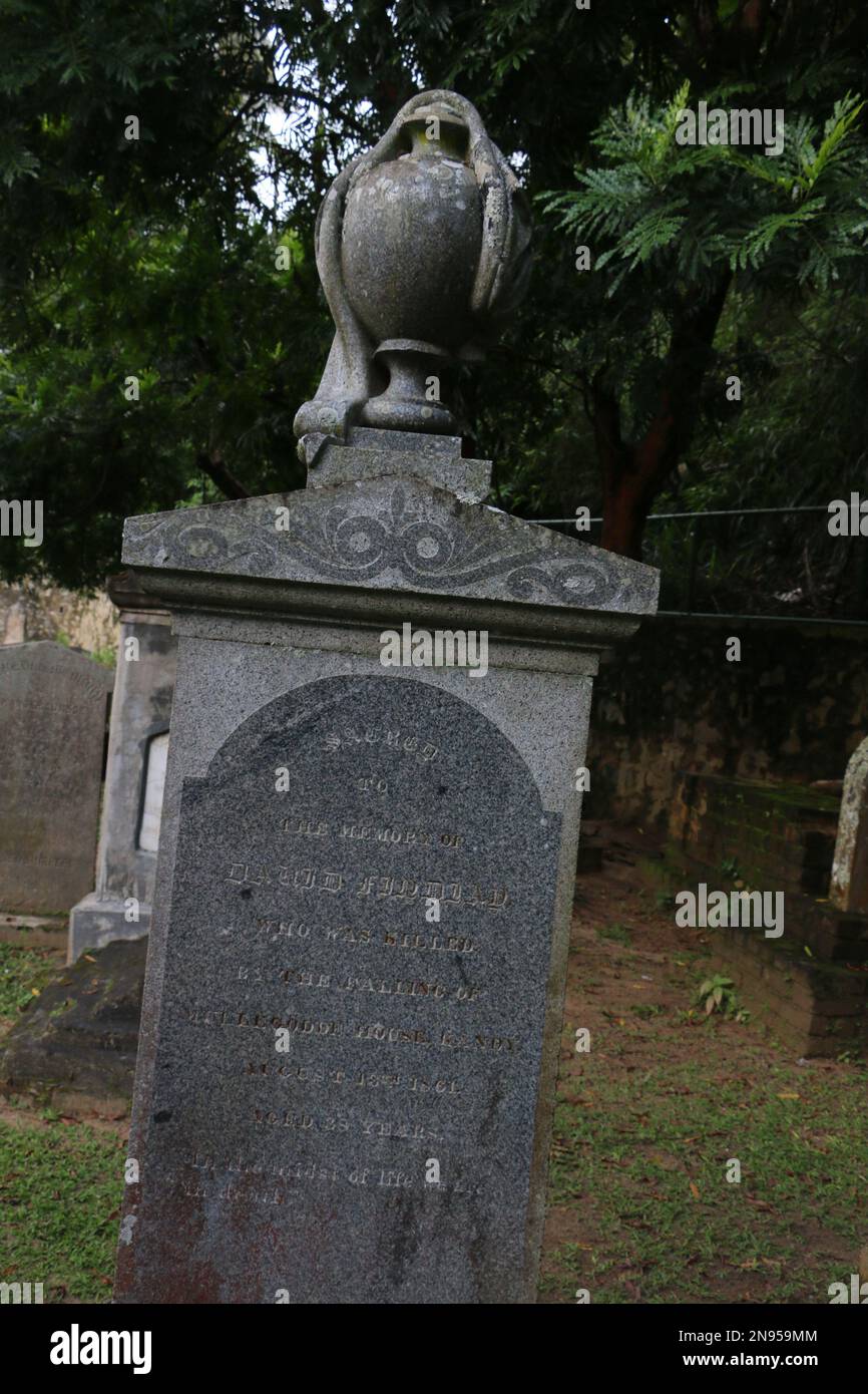 British Garrison Cemetery / Kandy Garrison Cemetery Stock Photo - Alamy