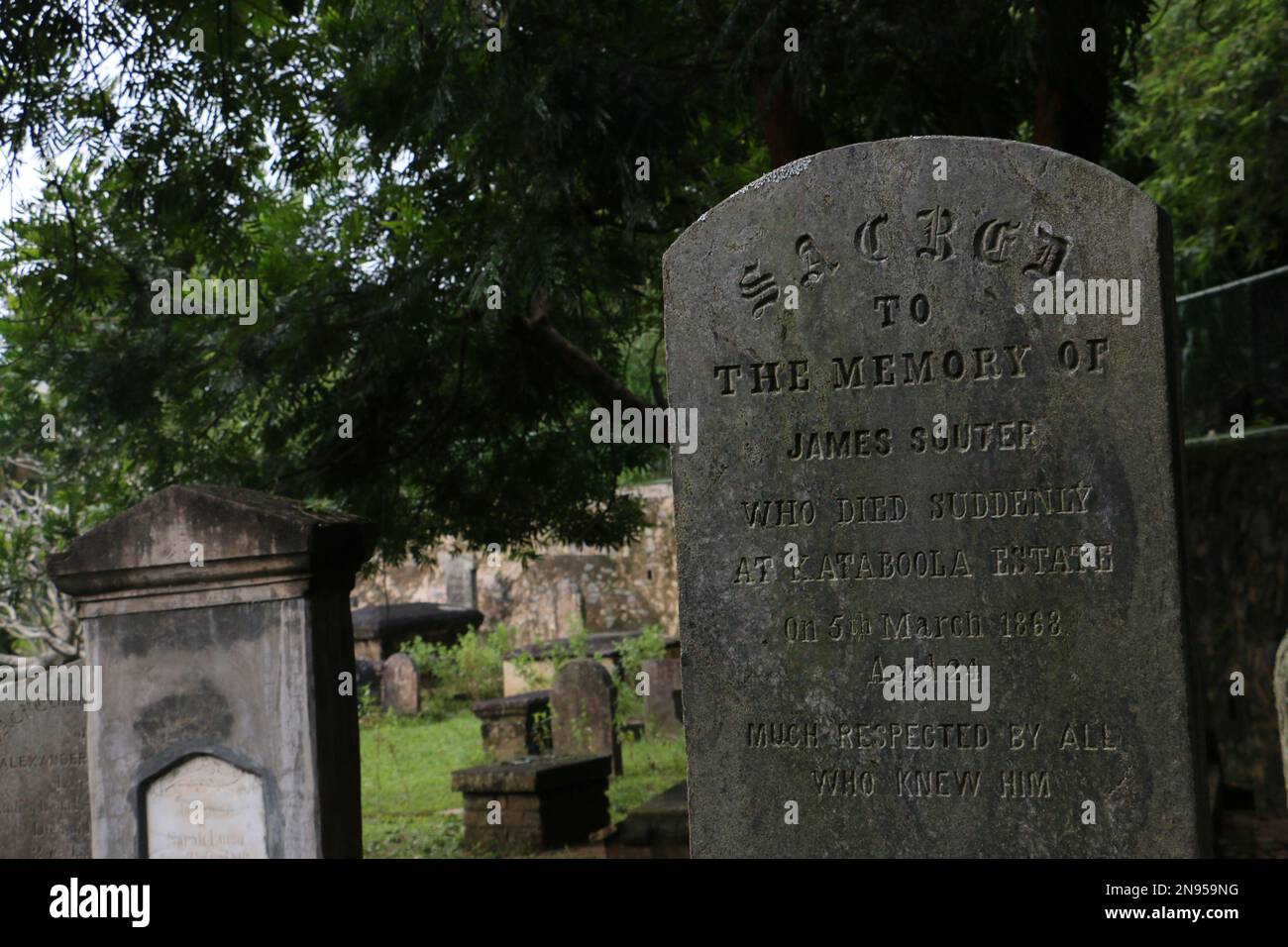 British Garrison Cemetery / Kandy Garrison Cemetery Stock Photo - Alamy