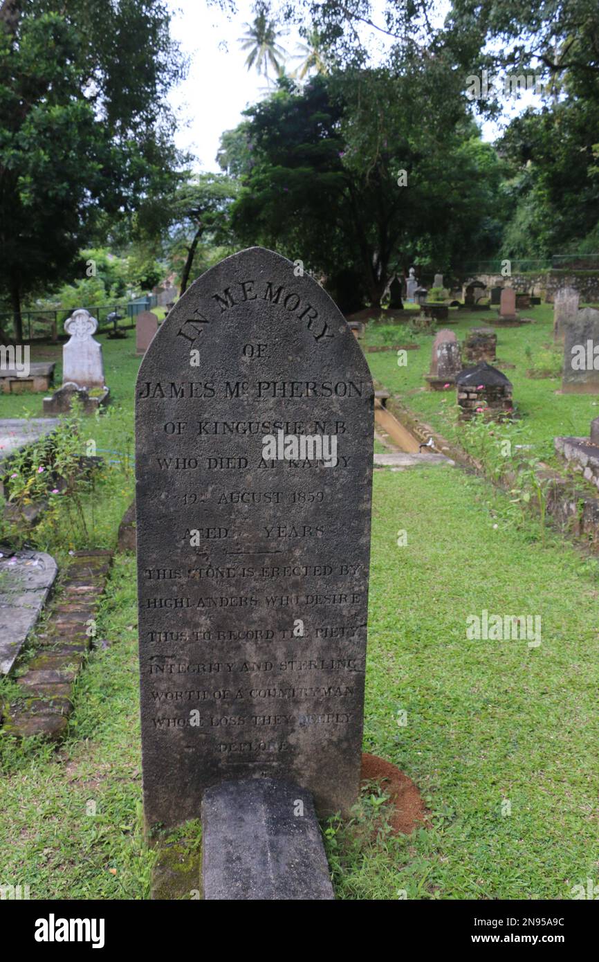 British Garrison Cemetery / Kandy Garrison Cemetery Stock Photo - Alamy