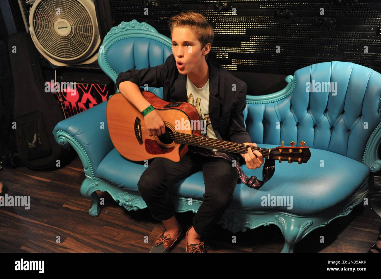 Ryan Beatty backstage at the Roxy Theater after his performance on ...