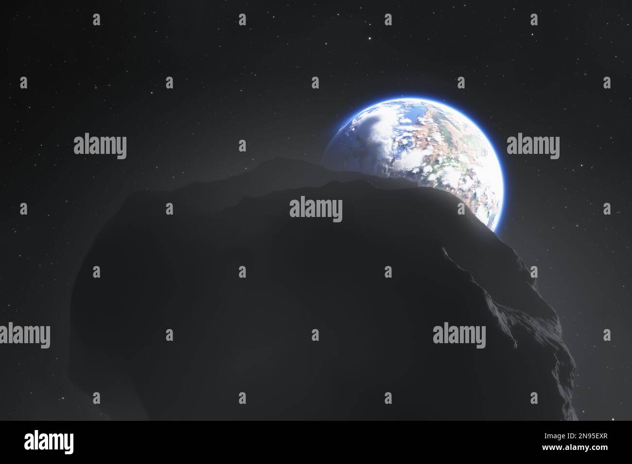 Earth about 66 million years ago, asteroid or comet that left behind a ...