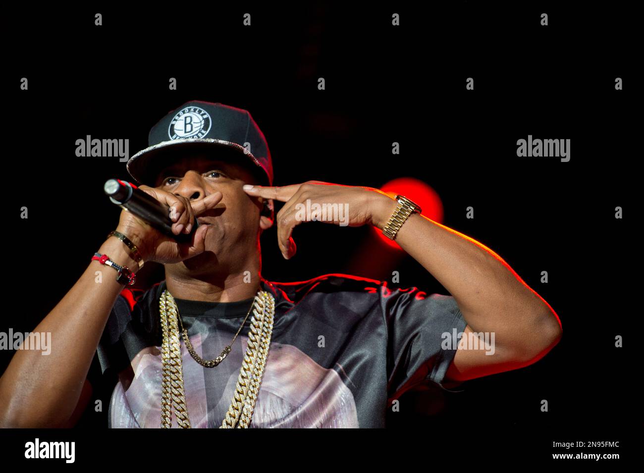 Jay Z performing at the "Made In America" music festival on Saturday ...
