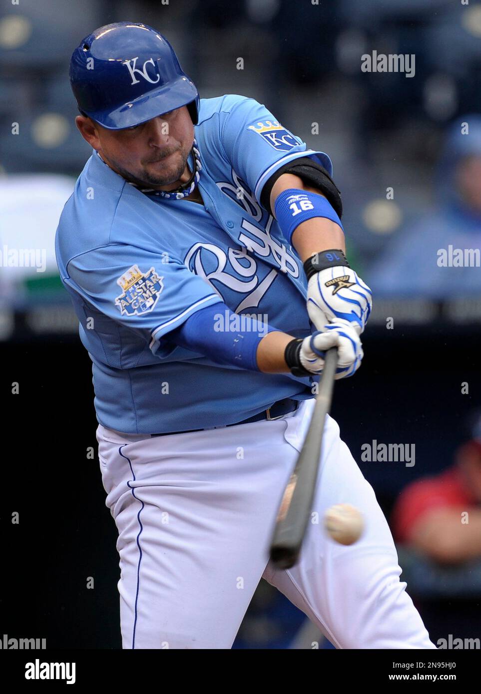 Kansas City Royals' Billy Butler connects for a single against ...