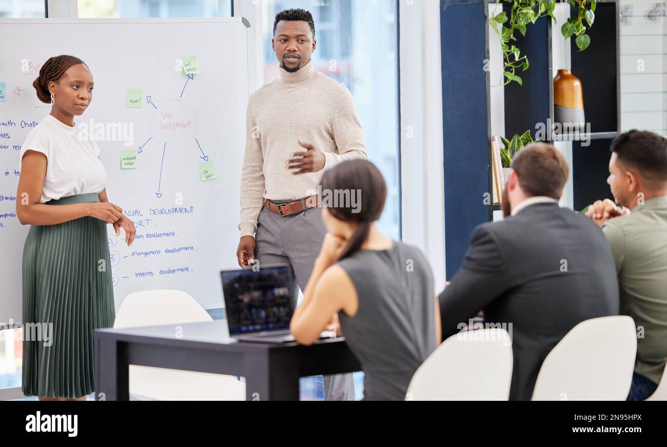 Coming together to formulate something amazing. a young businessman and ...