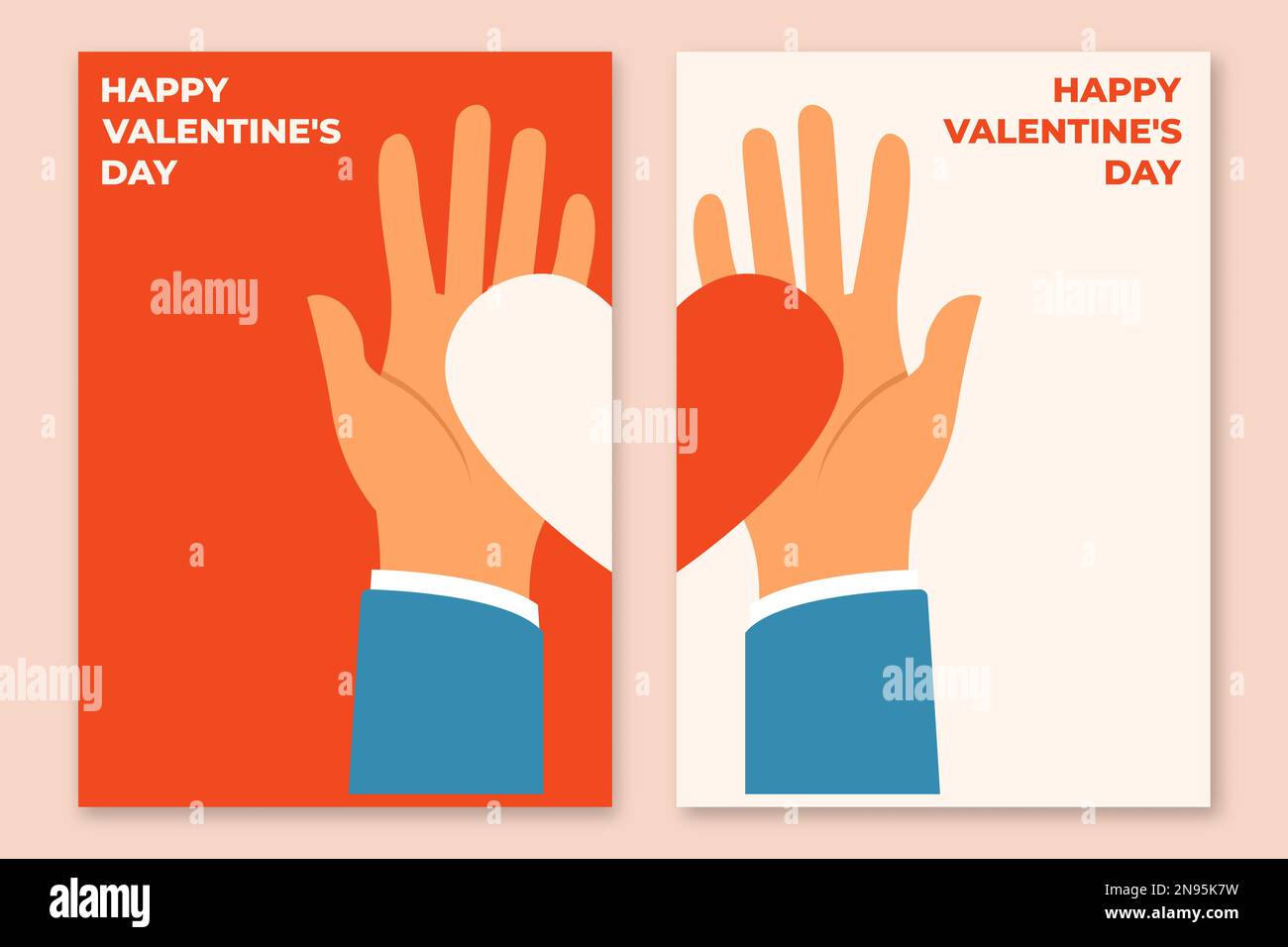 Poster, banner for Valentine's day postcard, card, congratulations and ...