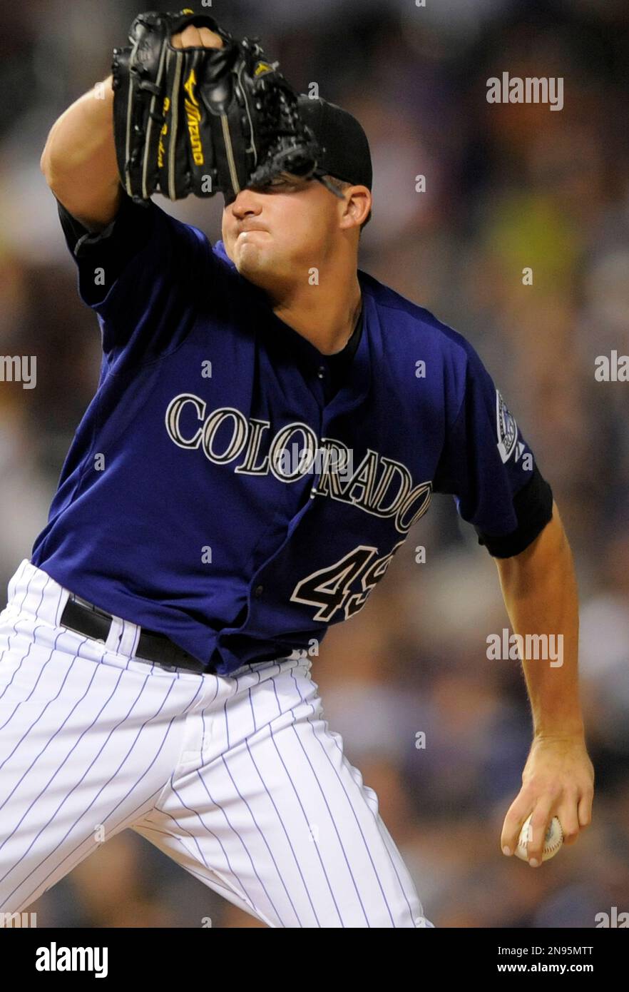 Colorado Rockies relief pitcher Rex Brothers throws against the San ...