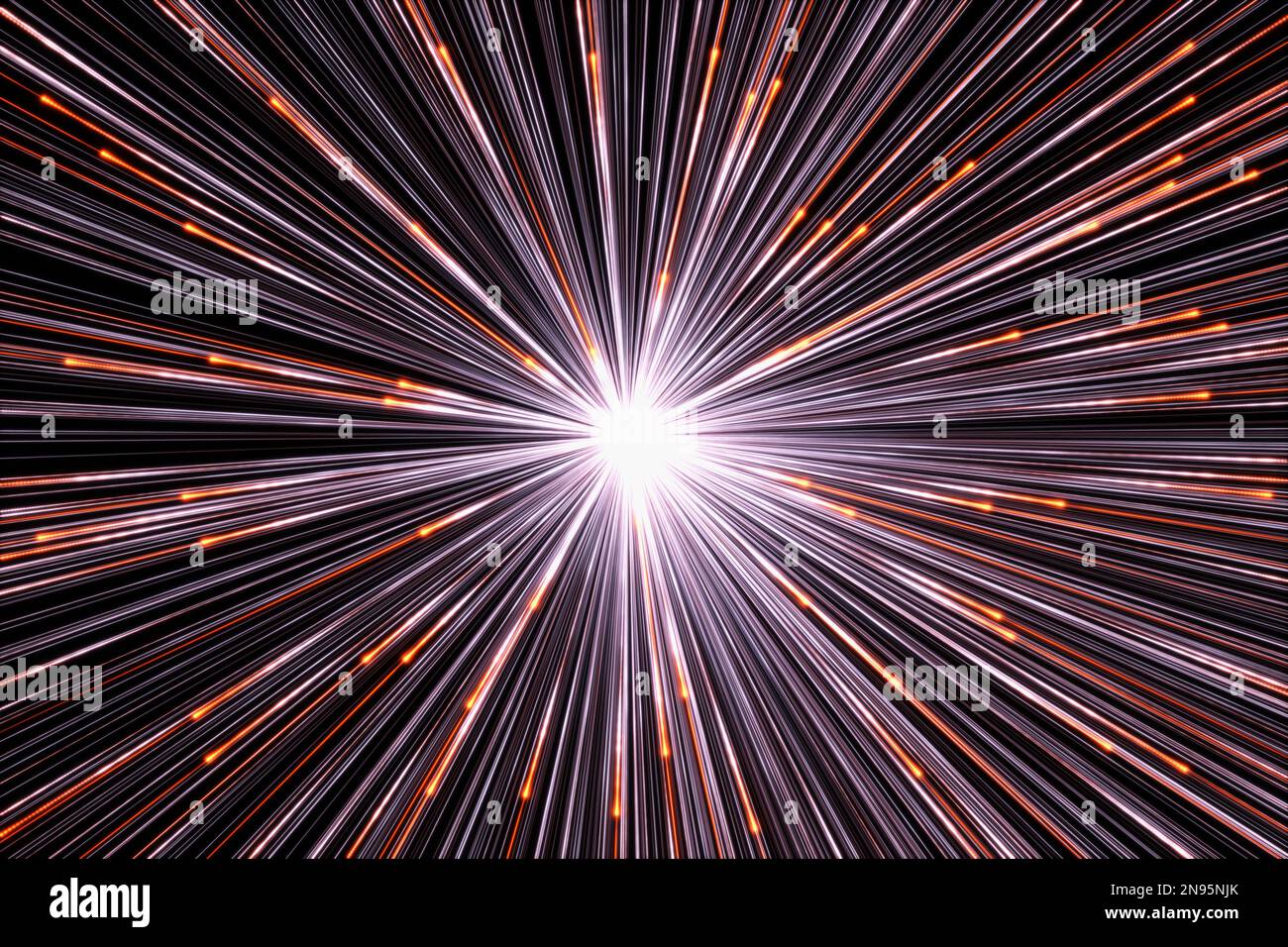 Glow color light particles explosion. 3D illustration Stock Photo - Alamy